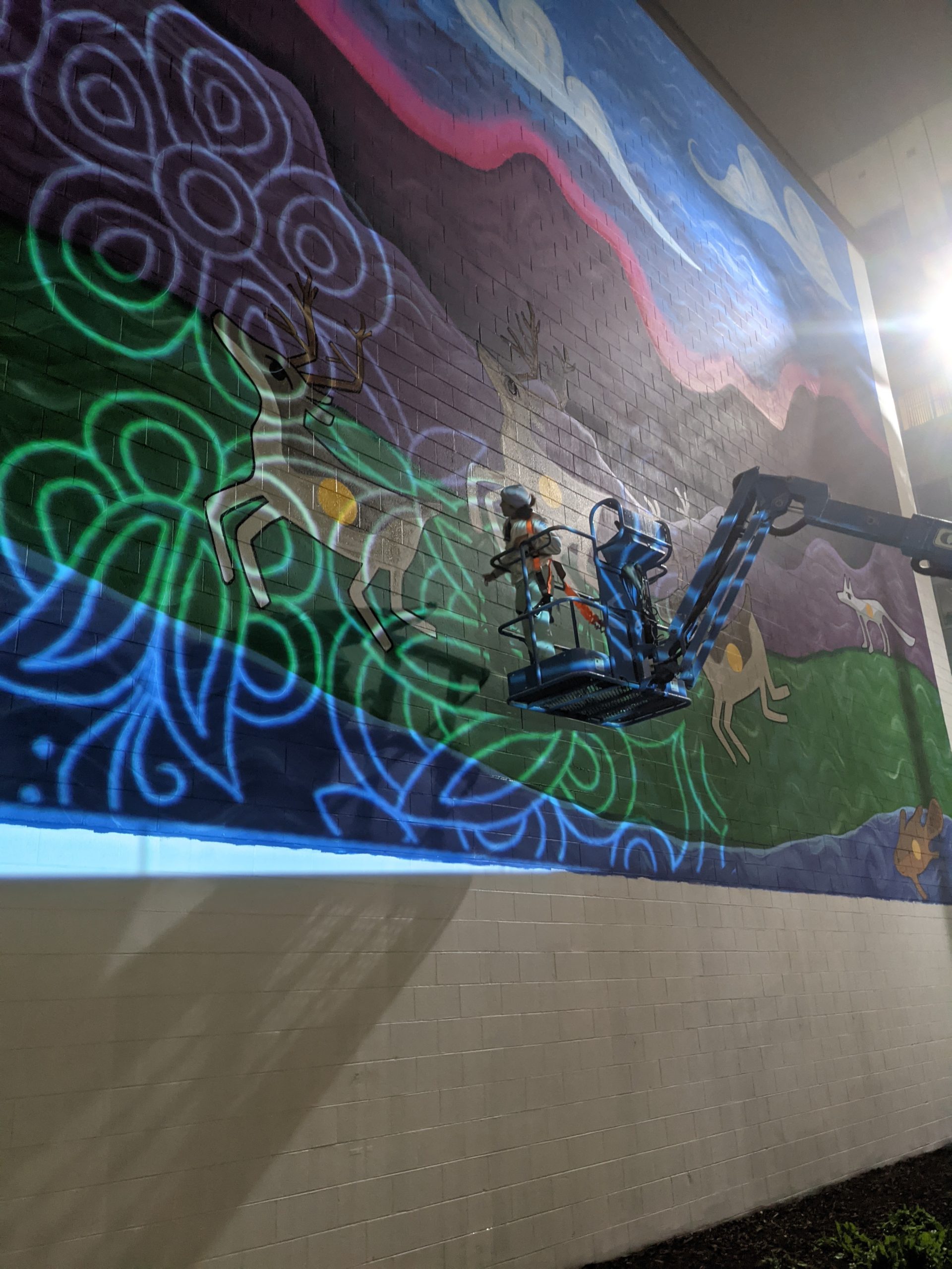 Indigenous Artist Crystal Worl Creates Public Mural In Anchorage Alaska ...